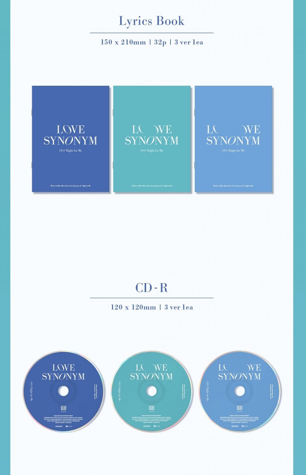 WONHO Won Ho Mini Album Vol. 1 - LOVE SYNONYM #1. Right for Me - KR ...