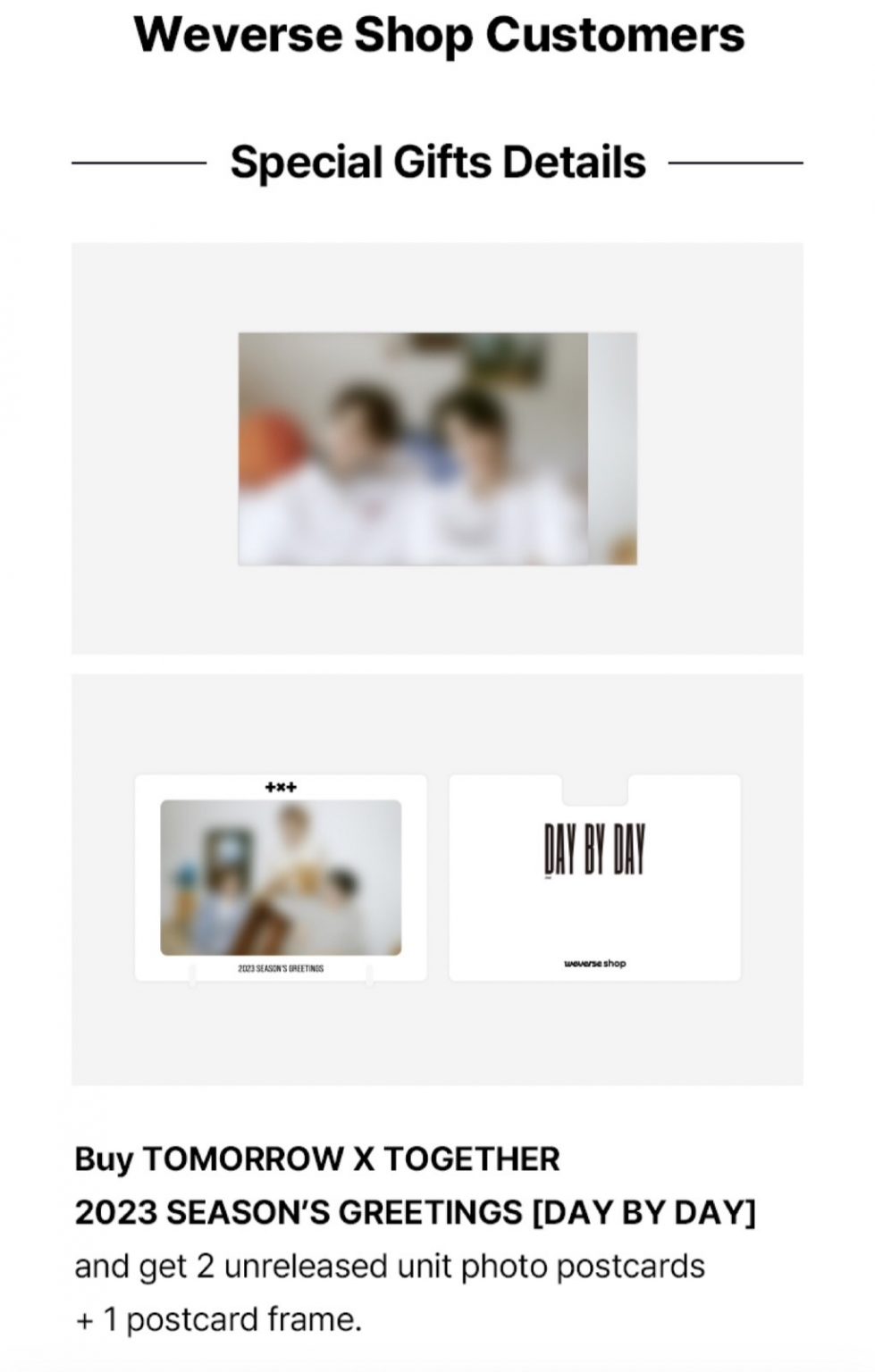 TXT- 2023 SEASON'S GREETINGS (Weverse version) - KR Multimedia